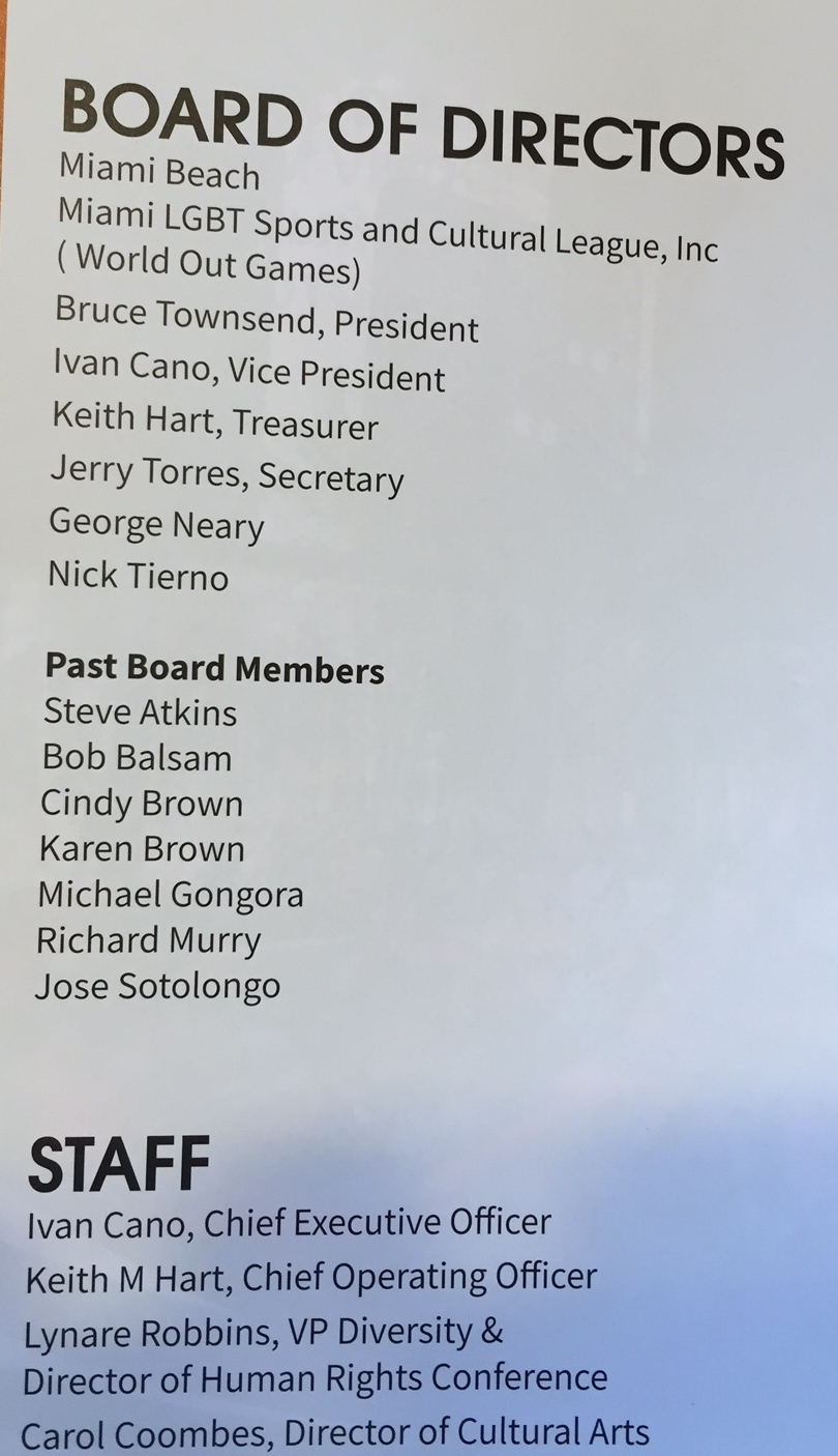 ..from the MB World Outgames IV Program.. Executive Directors of GLISA ...